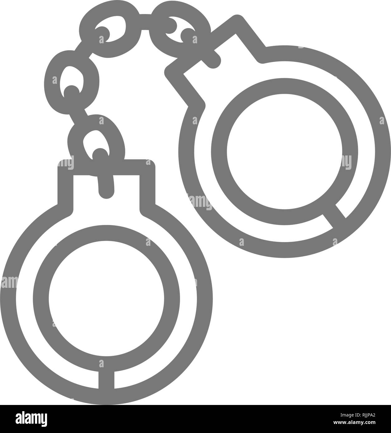 Handcuffs line icon Stock Vector Image & Art - Alamy