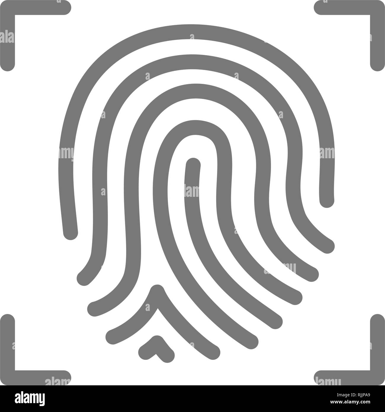 Scanning fingerprint biometric identity Black and White Stock Photos ...
