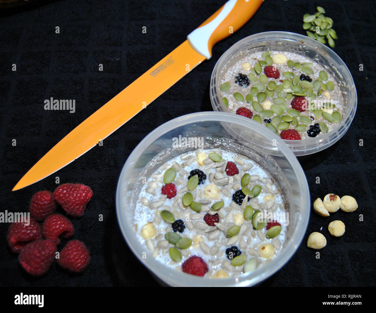 Chia pudding with fruits hi-res stock photography and images - Alamy
