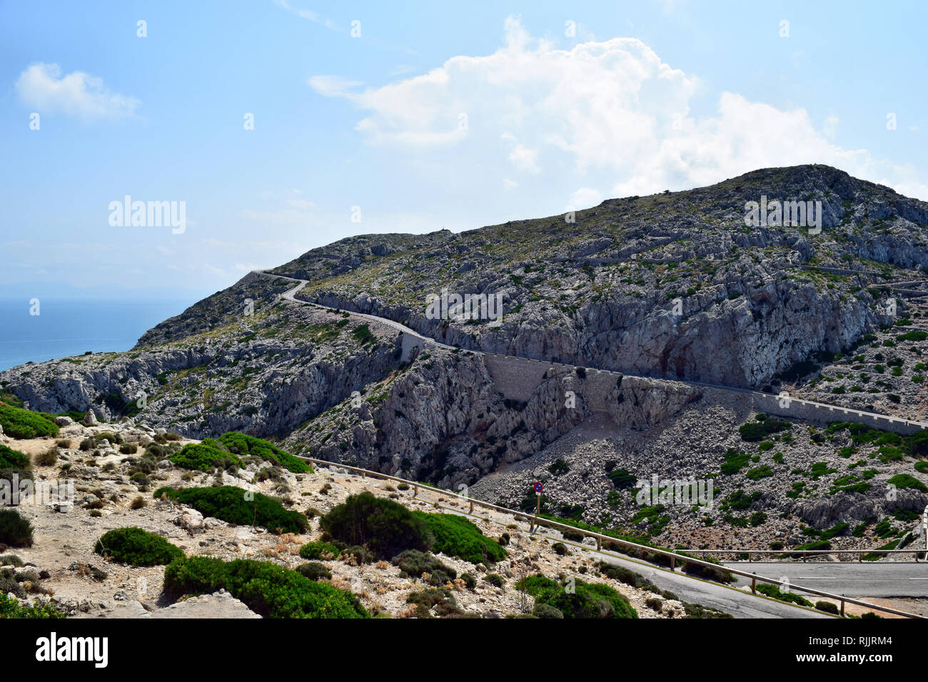 Amazing landscape when driving on an open coastal road winding through ...
