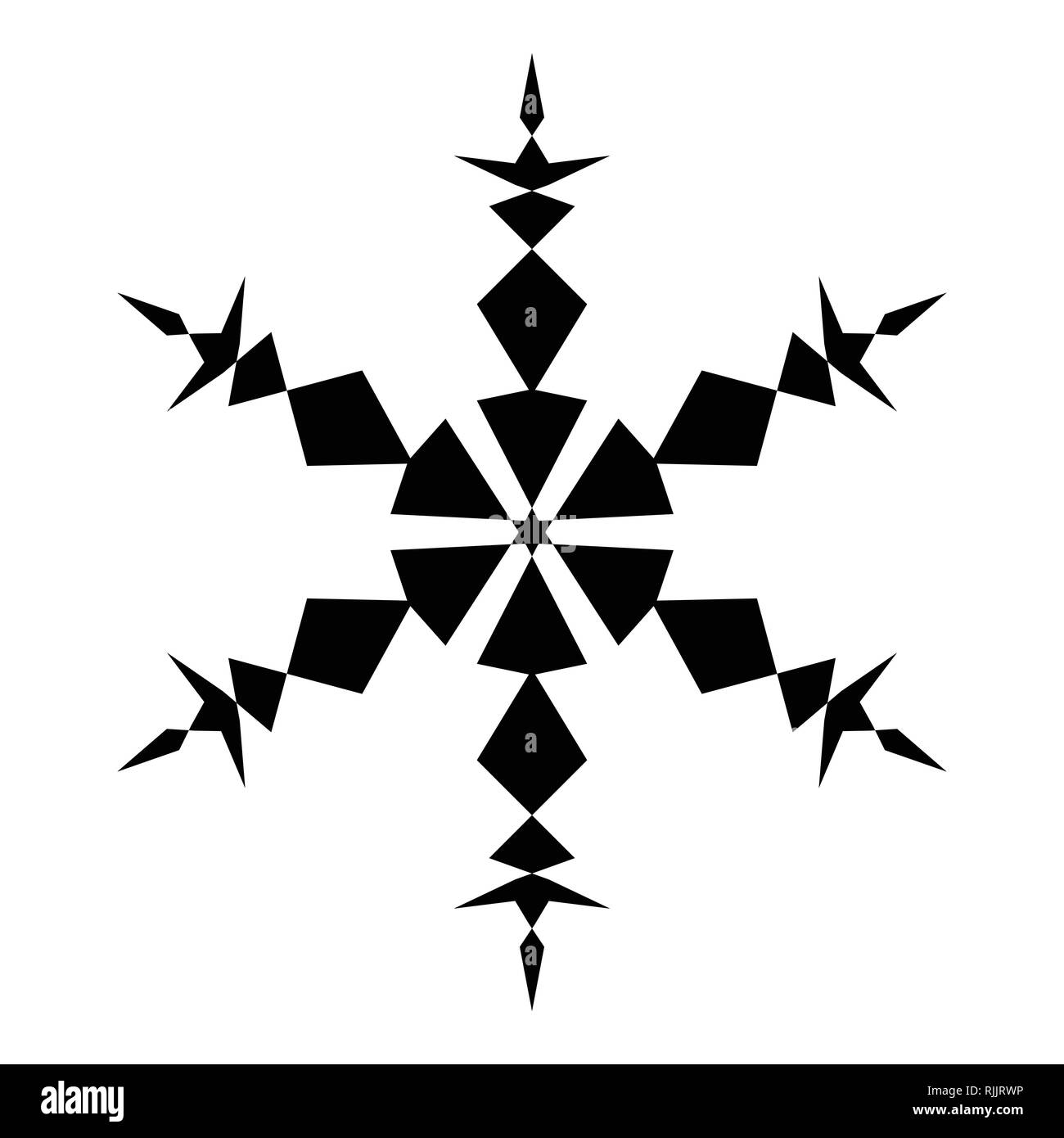 Simple Isolated Snowflake Stock Vector Image & Art - Alamy
