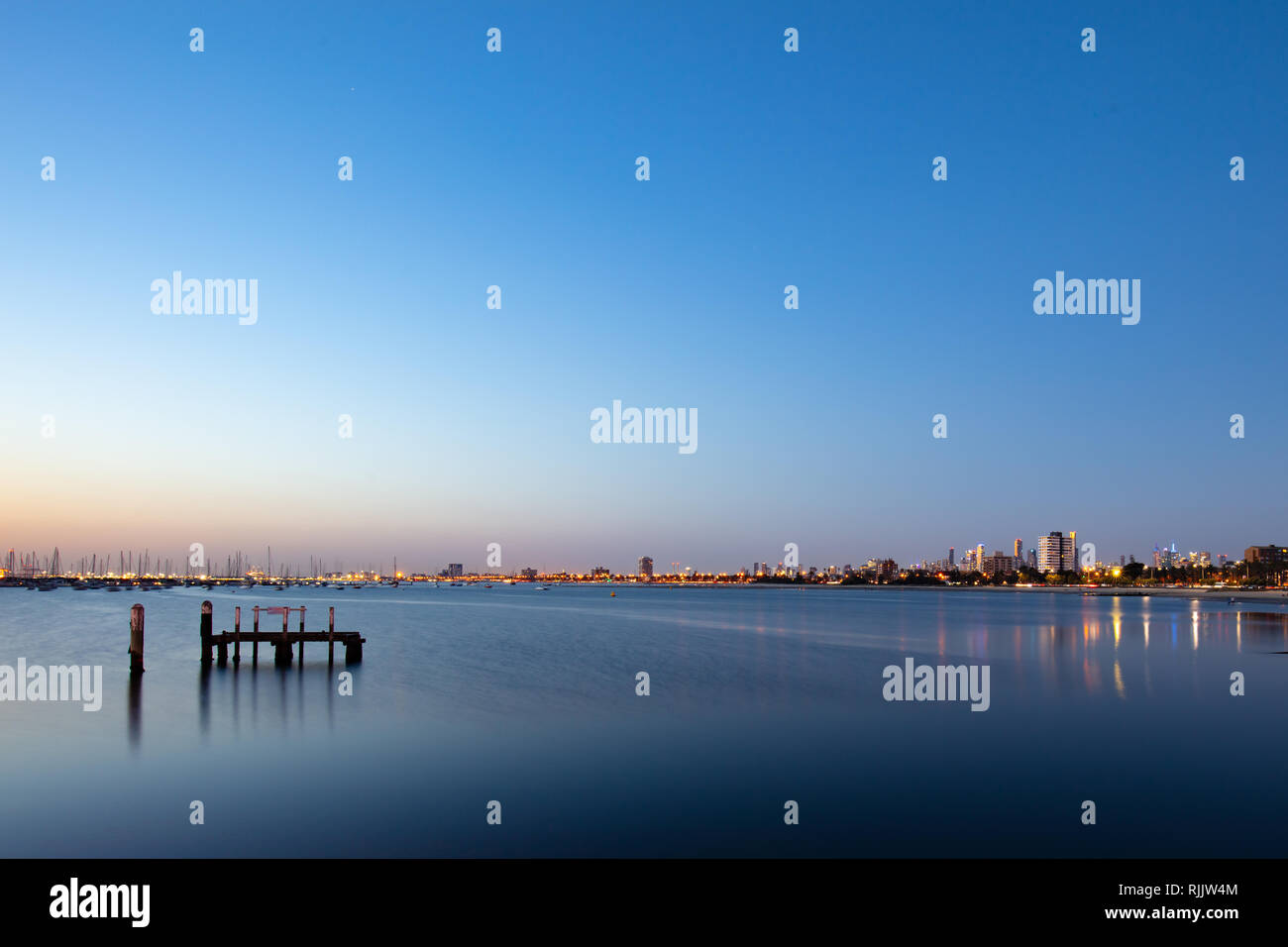 Melbourne Summer Sunset Stock Photo - Alamy