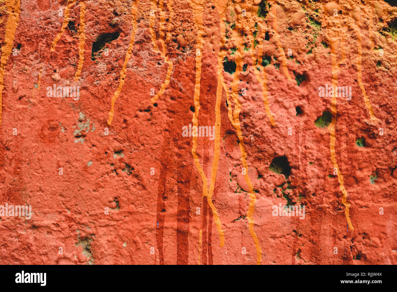 Detail of an anonymous street graffiti with many colors, cheerful urban ...