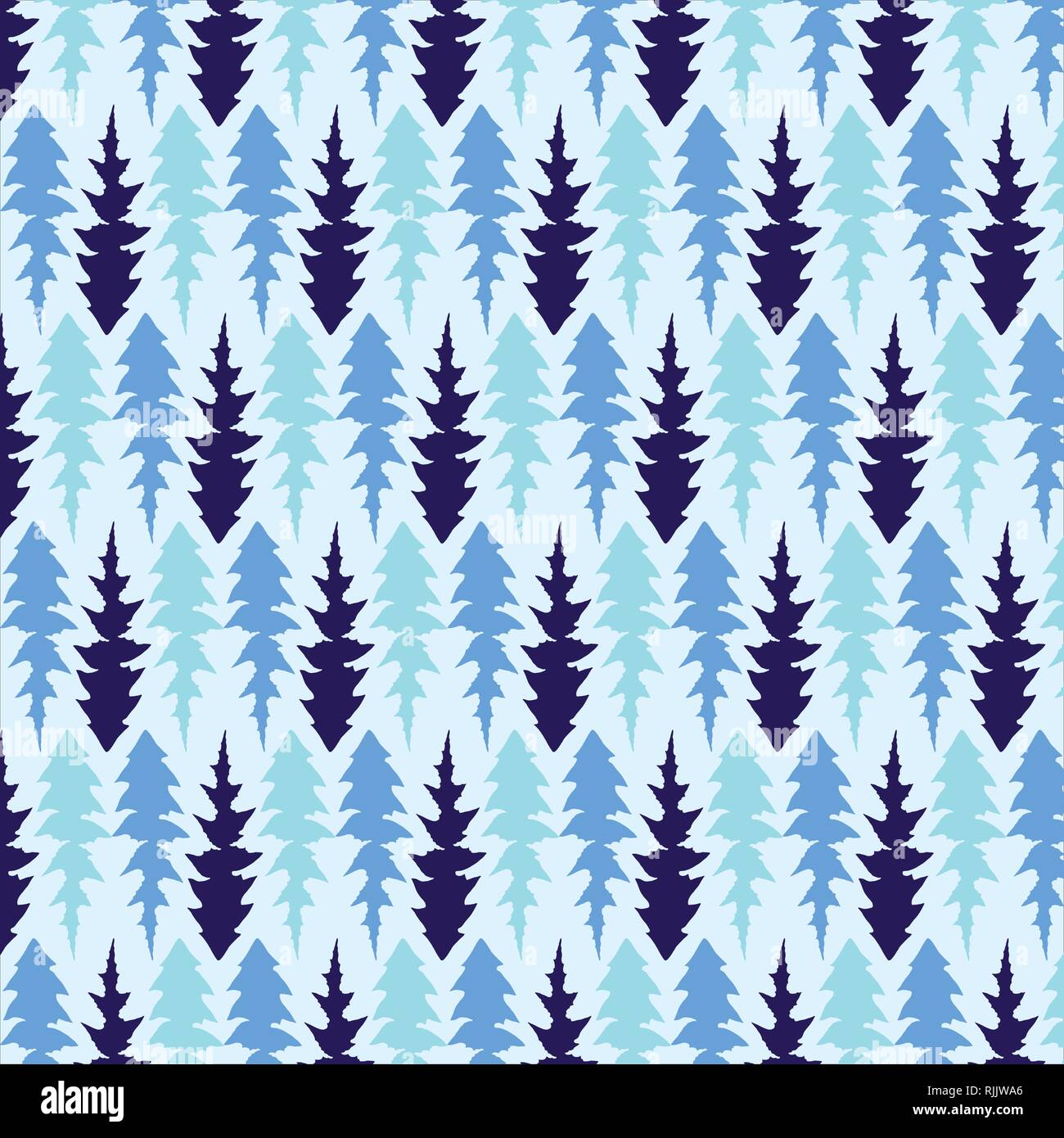 Dandelion leaves vector pattern in blue color palette Stock Vector ...