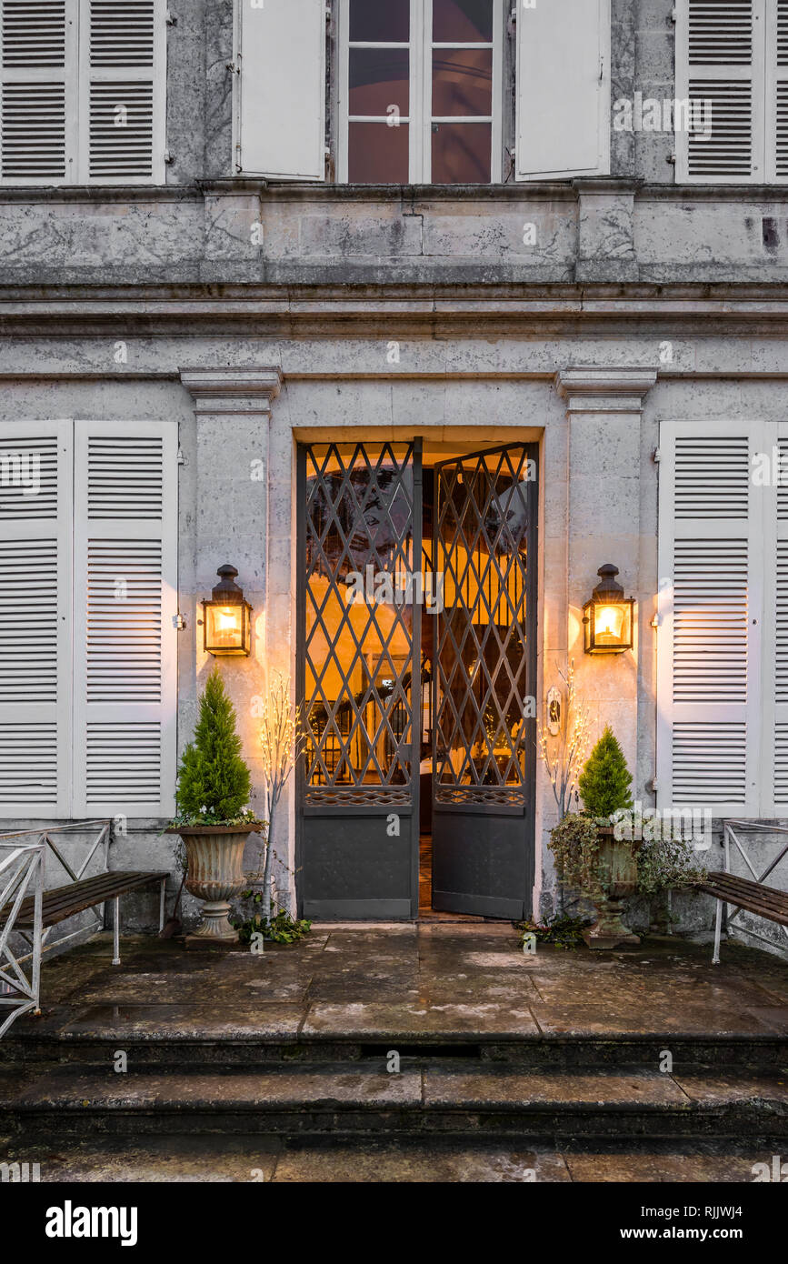 Palladian facade of Chateau designed by Paul Demenieux dates from 1824 ...