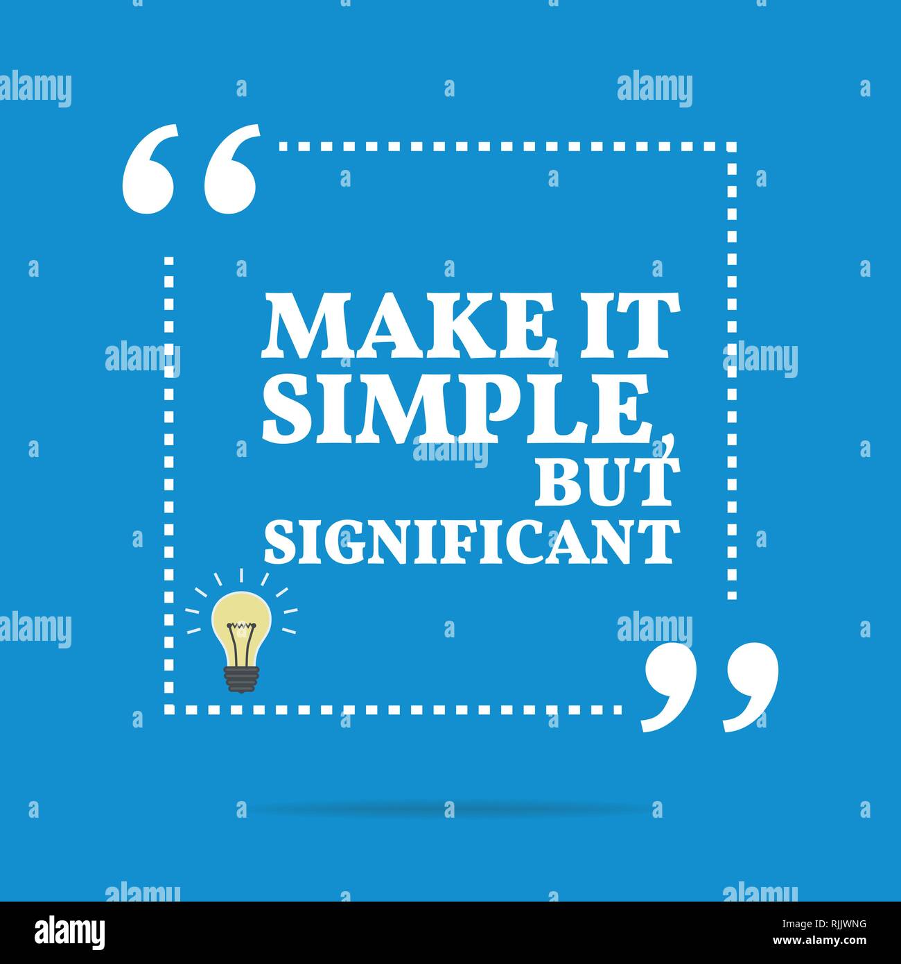 Inspirational motivational quote. Make it simple, but significant. Simple trendy design Stock ...