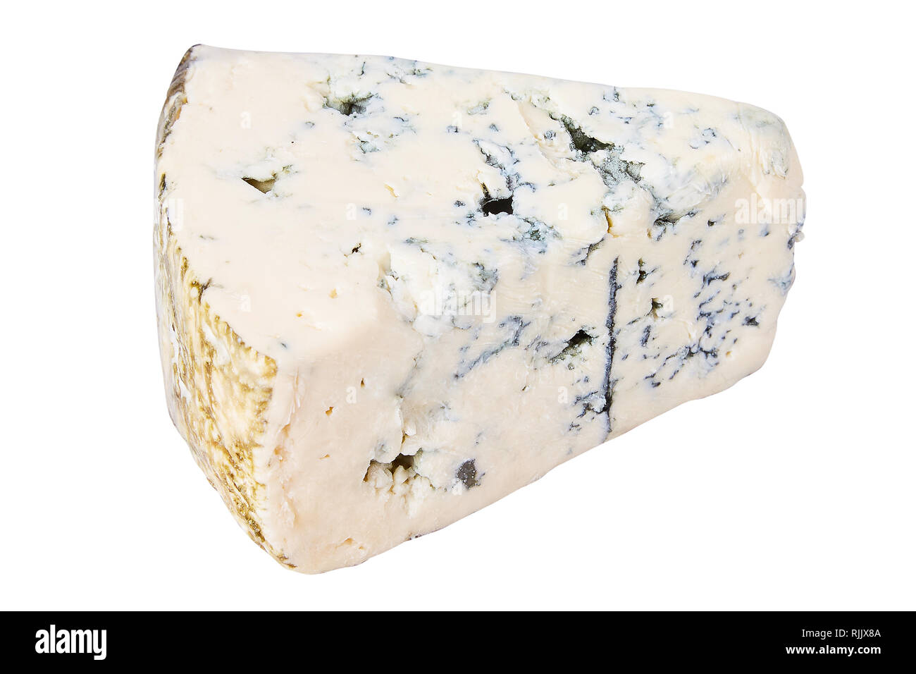 Piece of roquefort cheese isolated on white background Stock Photo - Alamy