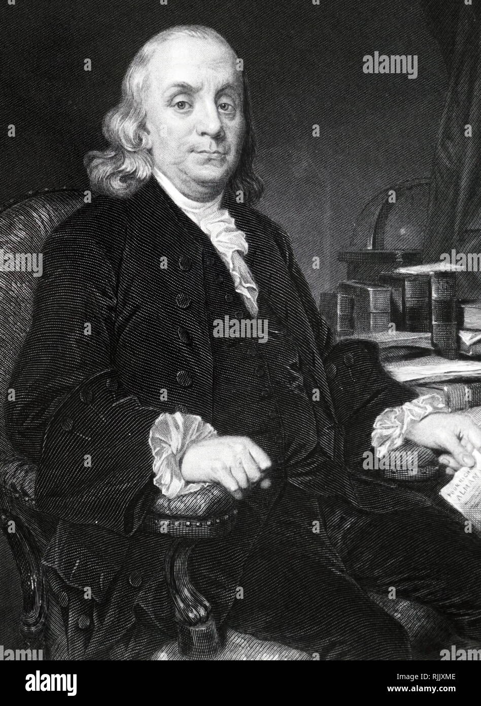 Portrait benjamin franklin 1706 1790 hi-res stock photography and images - Alamy