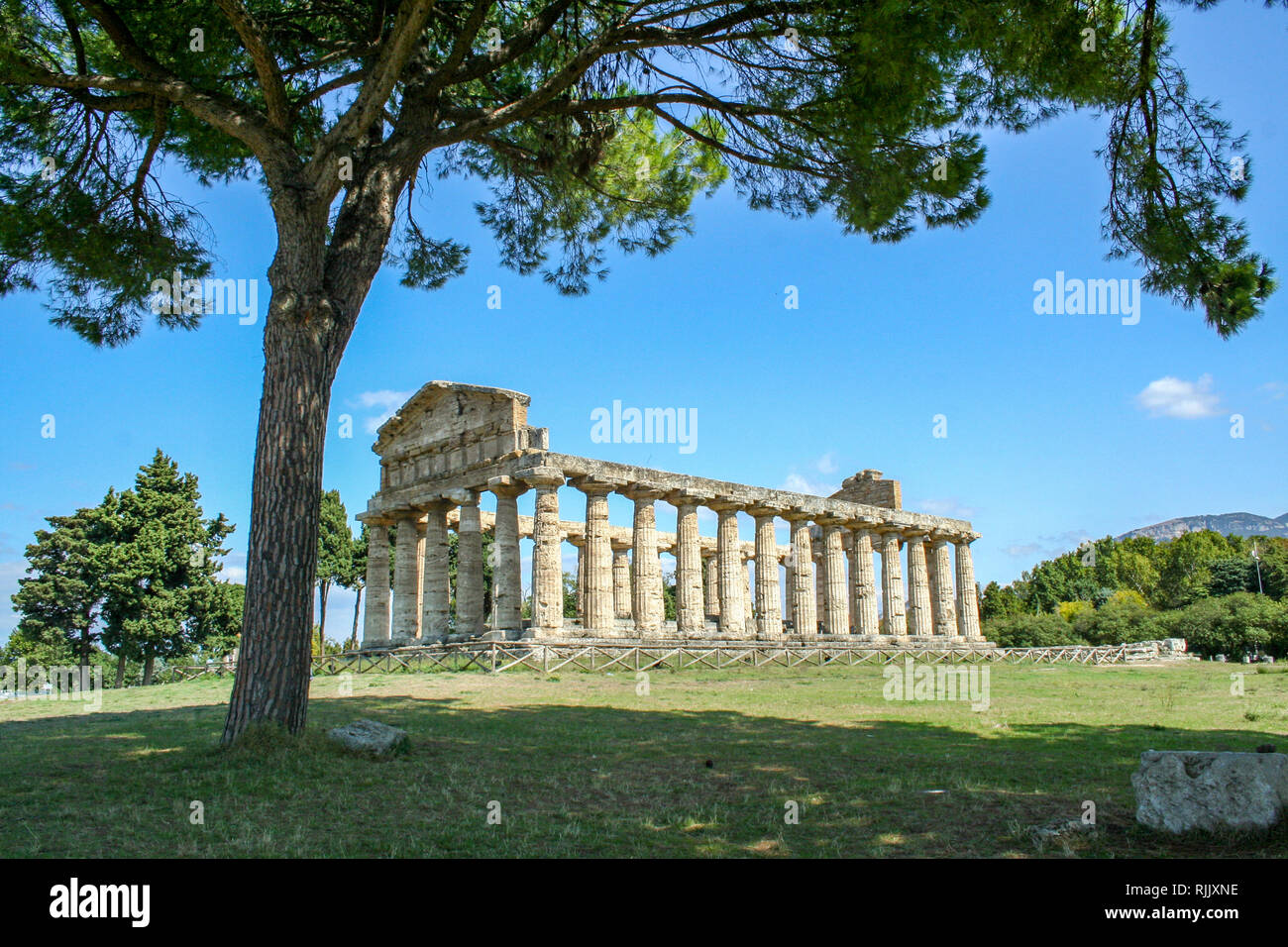 The temple of Athena , known as the Temple of Ceres, in the ...