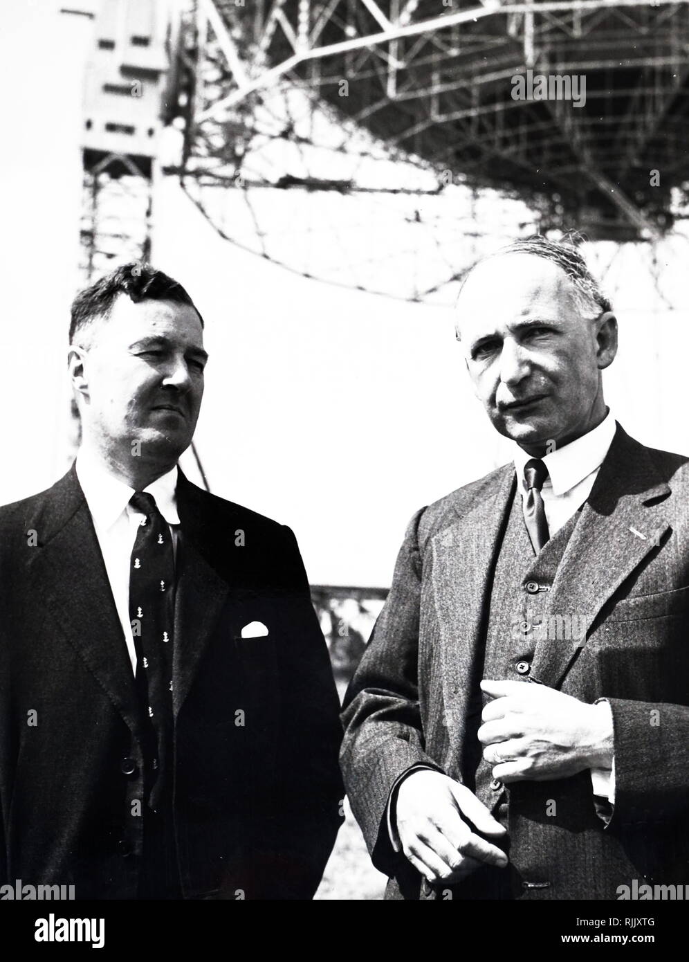A photograph of Bernard Lovell (1913-2012) an English physicist and ...