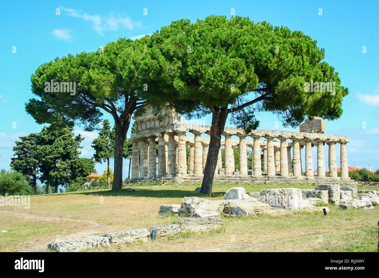 The temple of Athena , known as the Temple of Ceres, in the ...