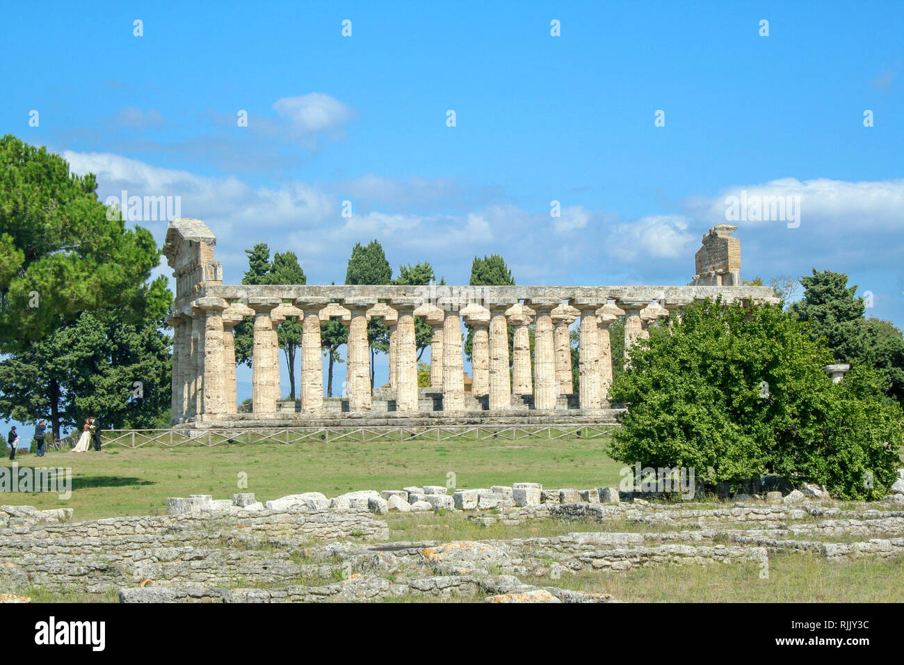 The temple of Athena , known as the Temple of Ceres, in the ...