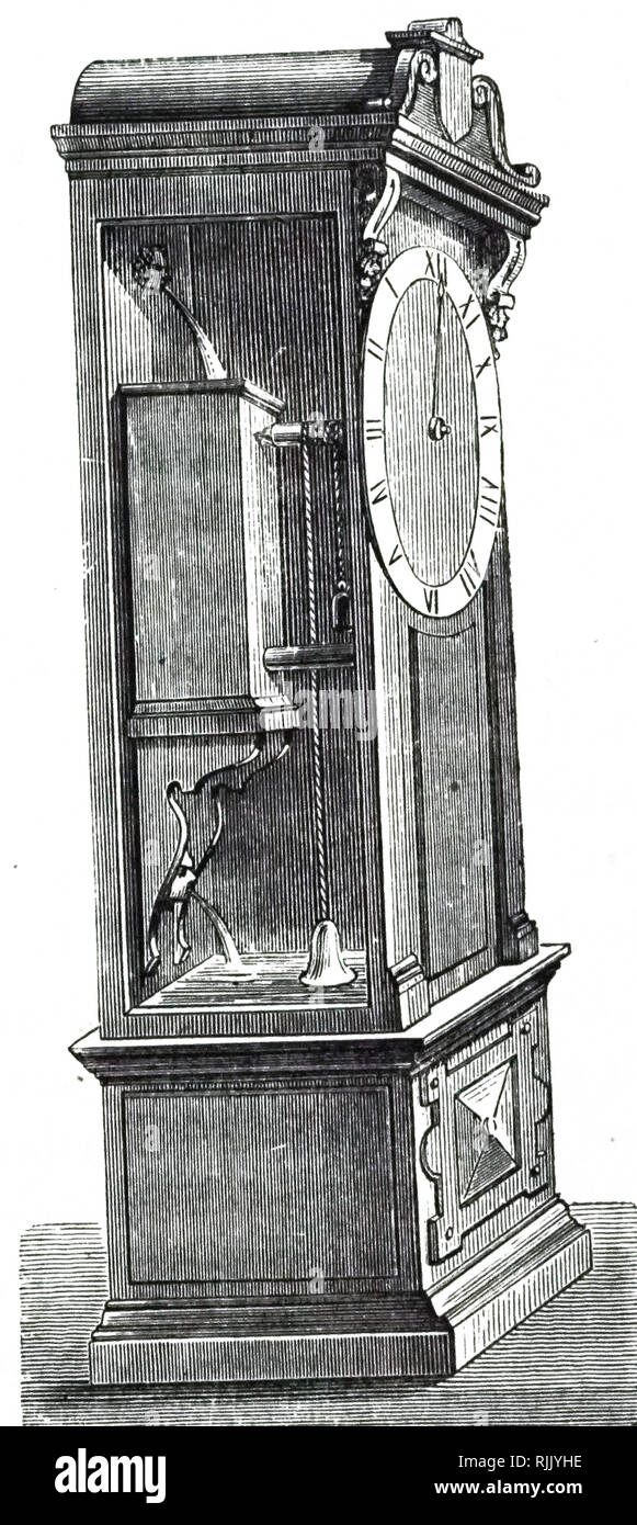 Dark Grandfather Clock Drawing