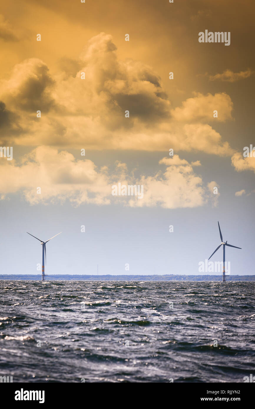 Wind turbines generator farm for renewable sustainable and alternative ...