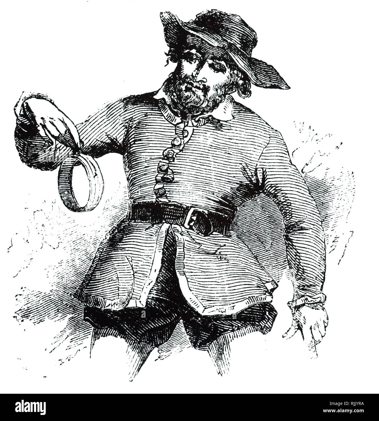 An engraving depicting a shepherd's dial or Ring dial: a spot of ...