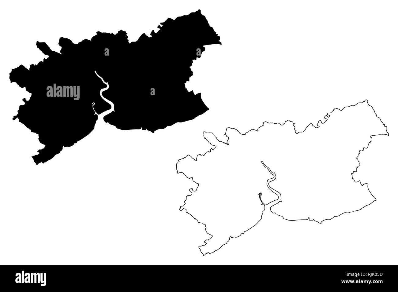 Newport (United Kingdom, Wales, Cymru, Principal areas of Wales) map ...