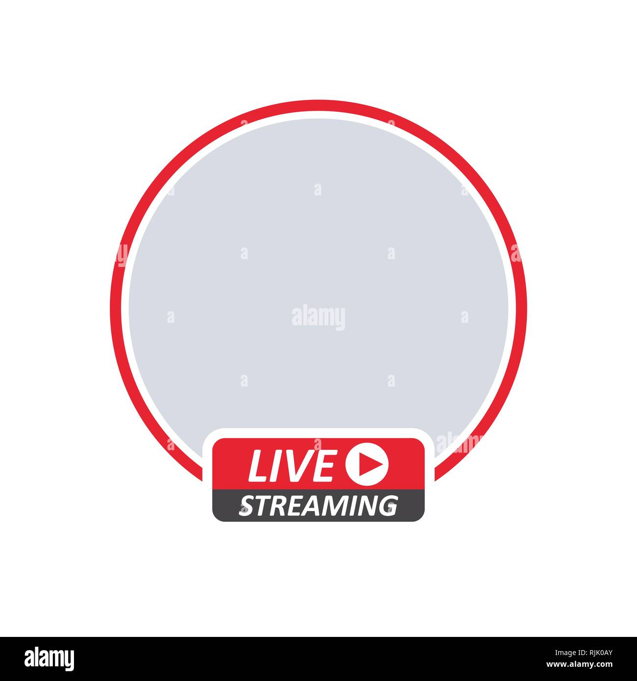 User LIVE video streaming. Social media icon avatar Stock Vector Image ...