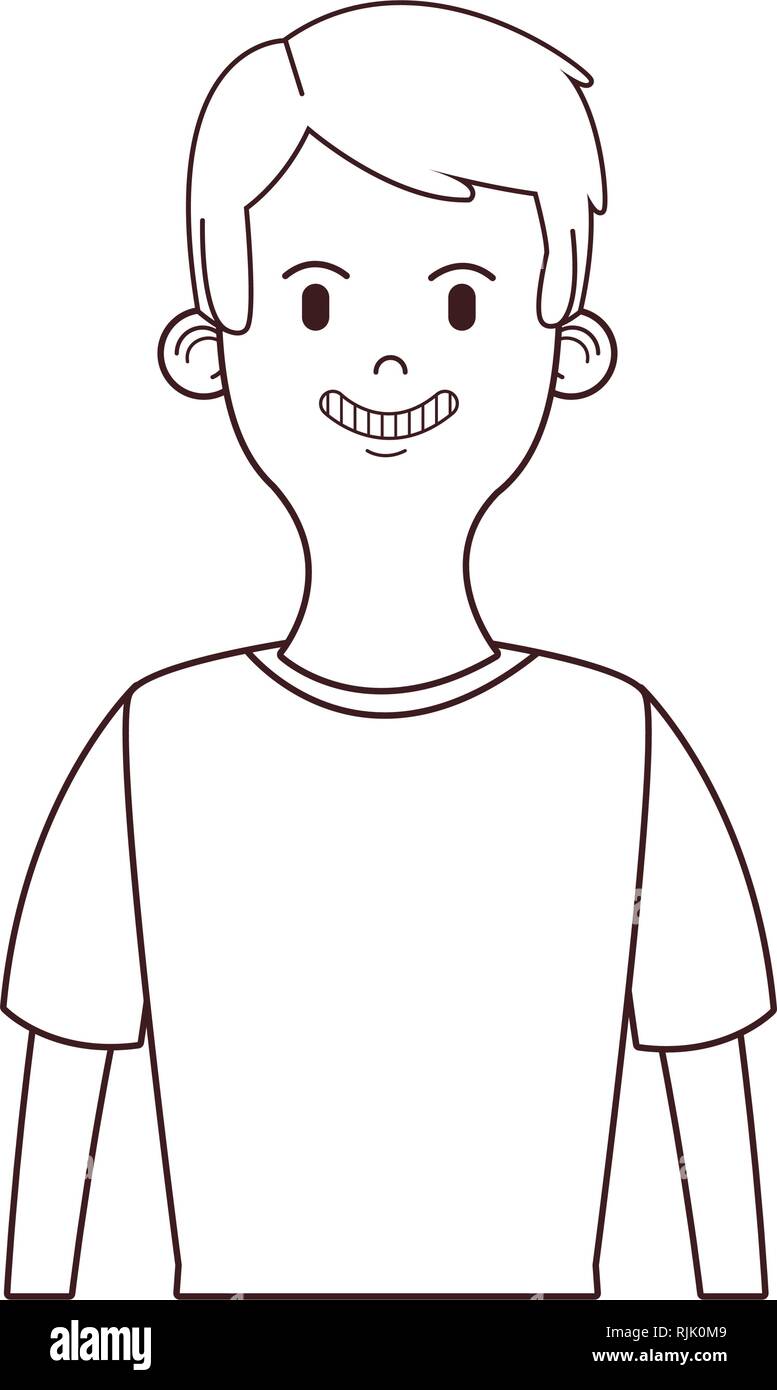 young man upperbody cartoon Stock Vector Image & Art - Alamy