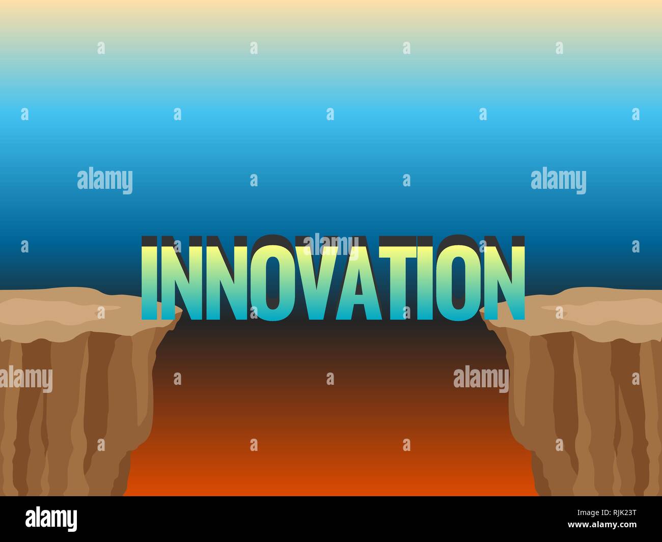 Illustration word innovation in Stock Vector Images - Alamy