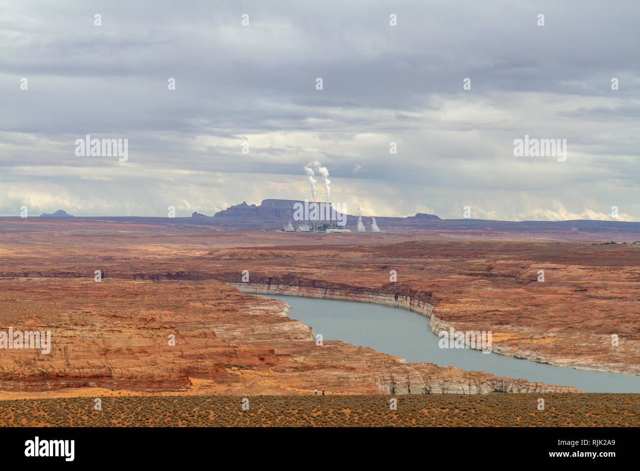 The Salt River Project-Navajo Generating Statio viewed from Wahweap ...