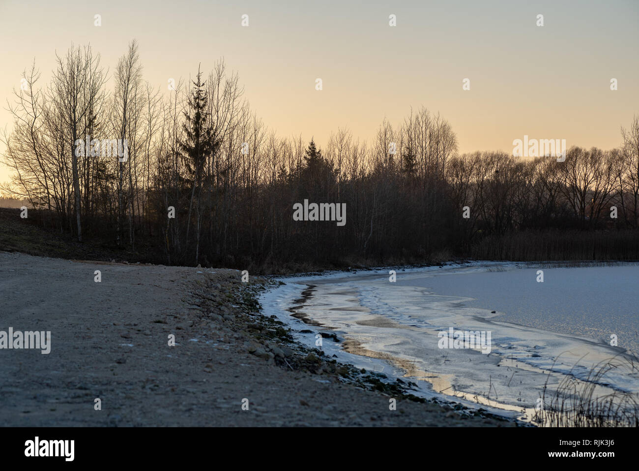 empty asphalt road outside city. countryside driveway with clean ...