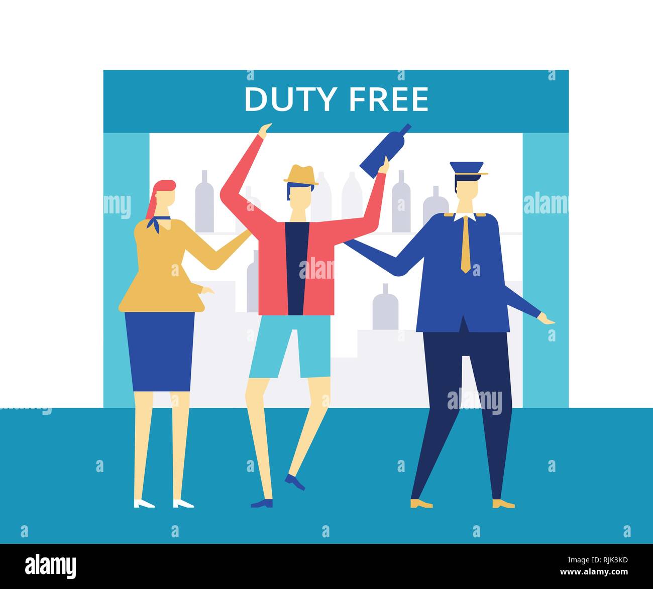 Duty free alcohol Stock Vector Images - Alamy