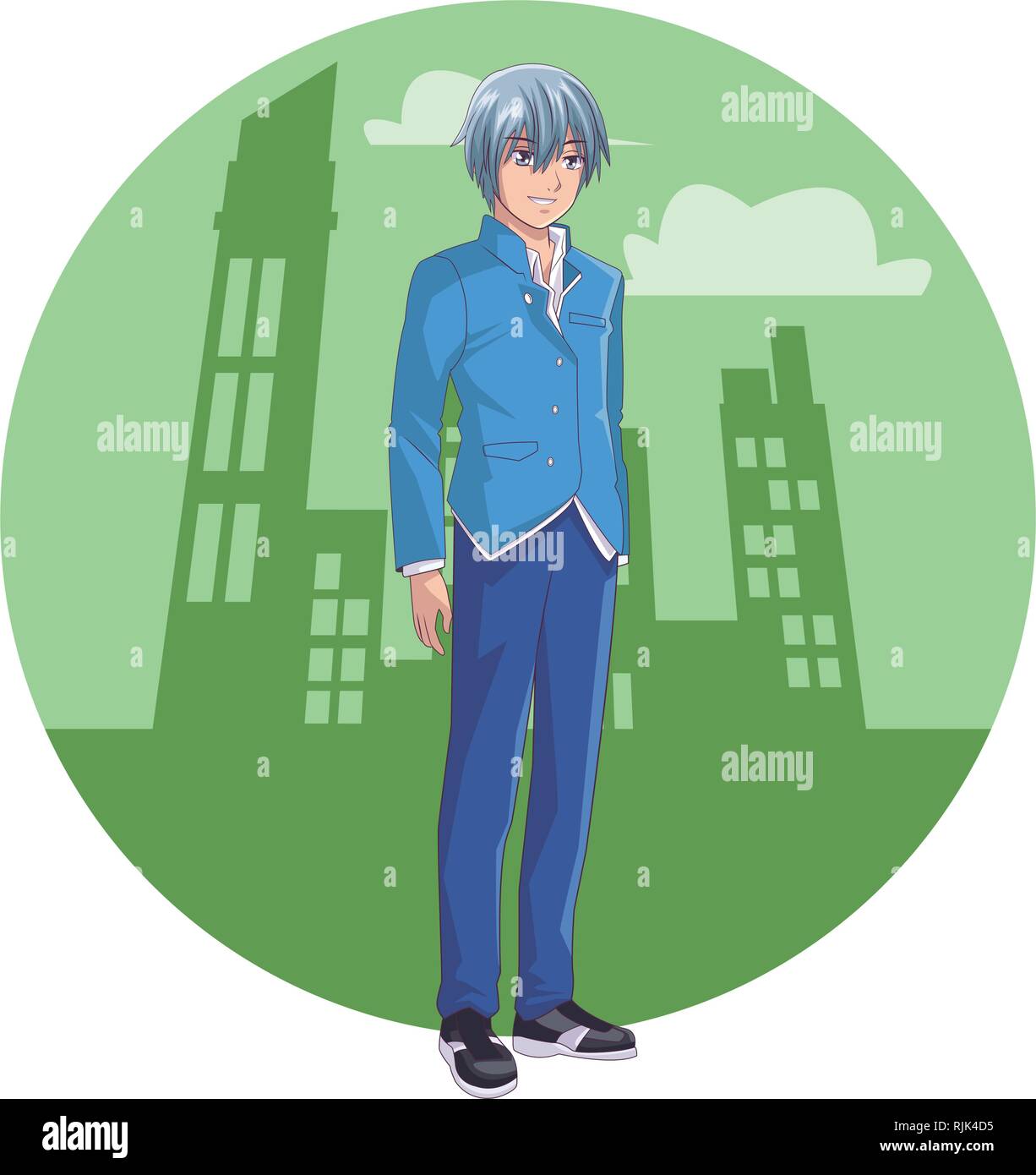 anime manga man Stock Vector Image & Art - Alamy