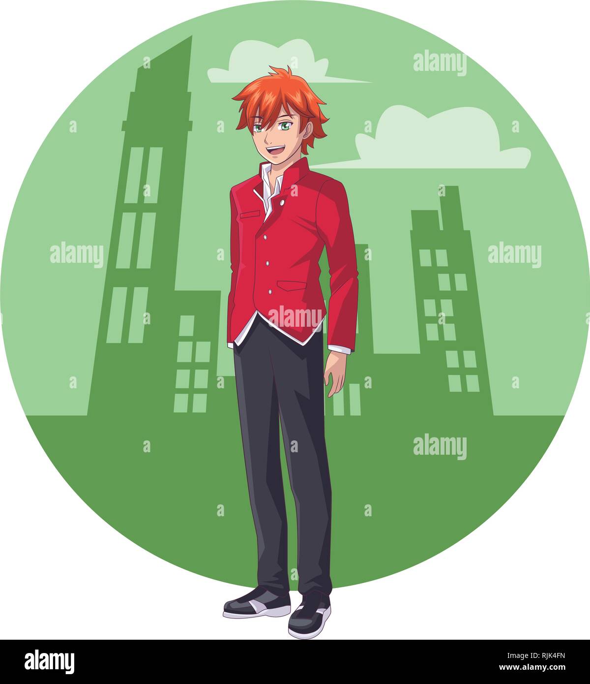 anime manga man Stock Vector Image & Art - Alamy