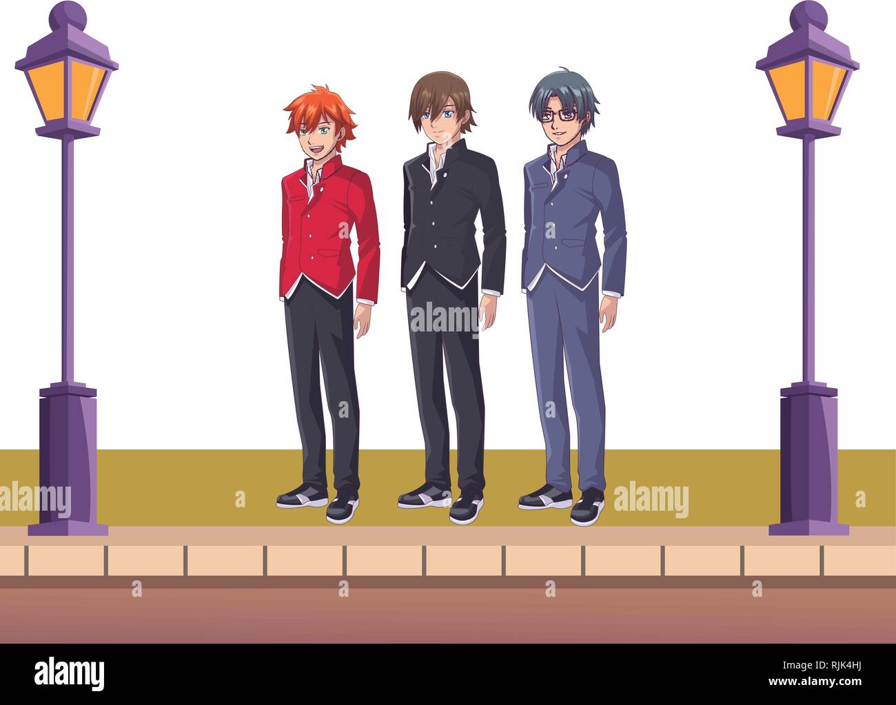 anime manga men Stock Vector Image & Art - Alamy