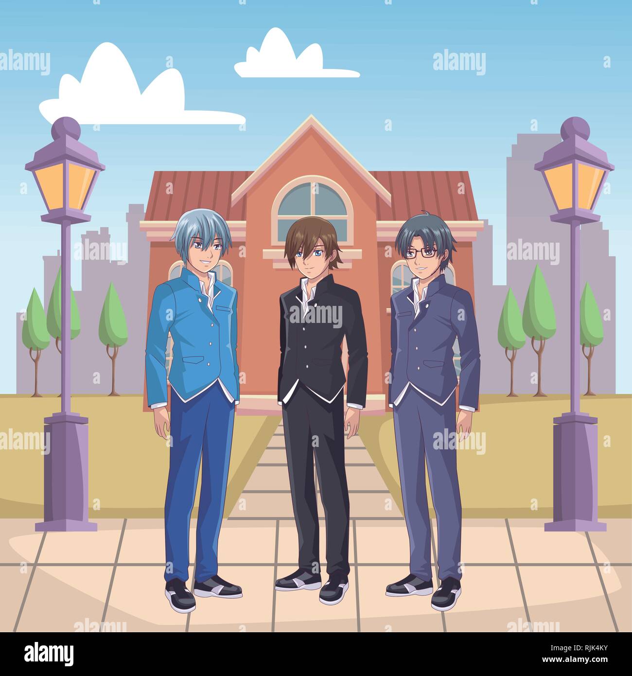 anime manga men Stock Vector Image & Art - Alamy