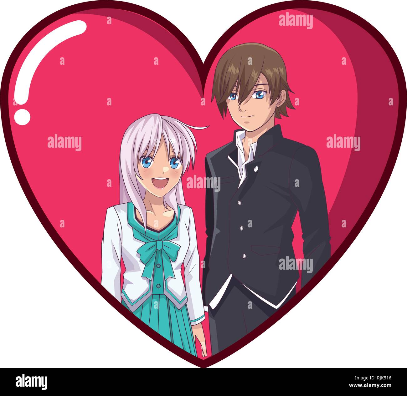 Manga heart hi-res stock photography and images - Alamy