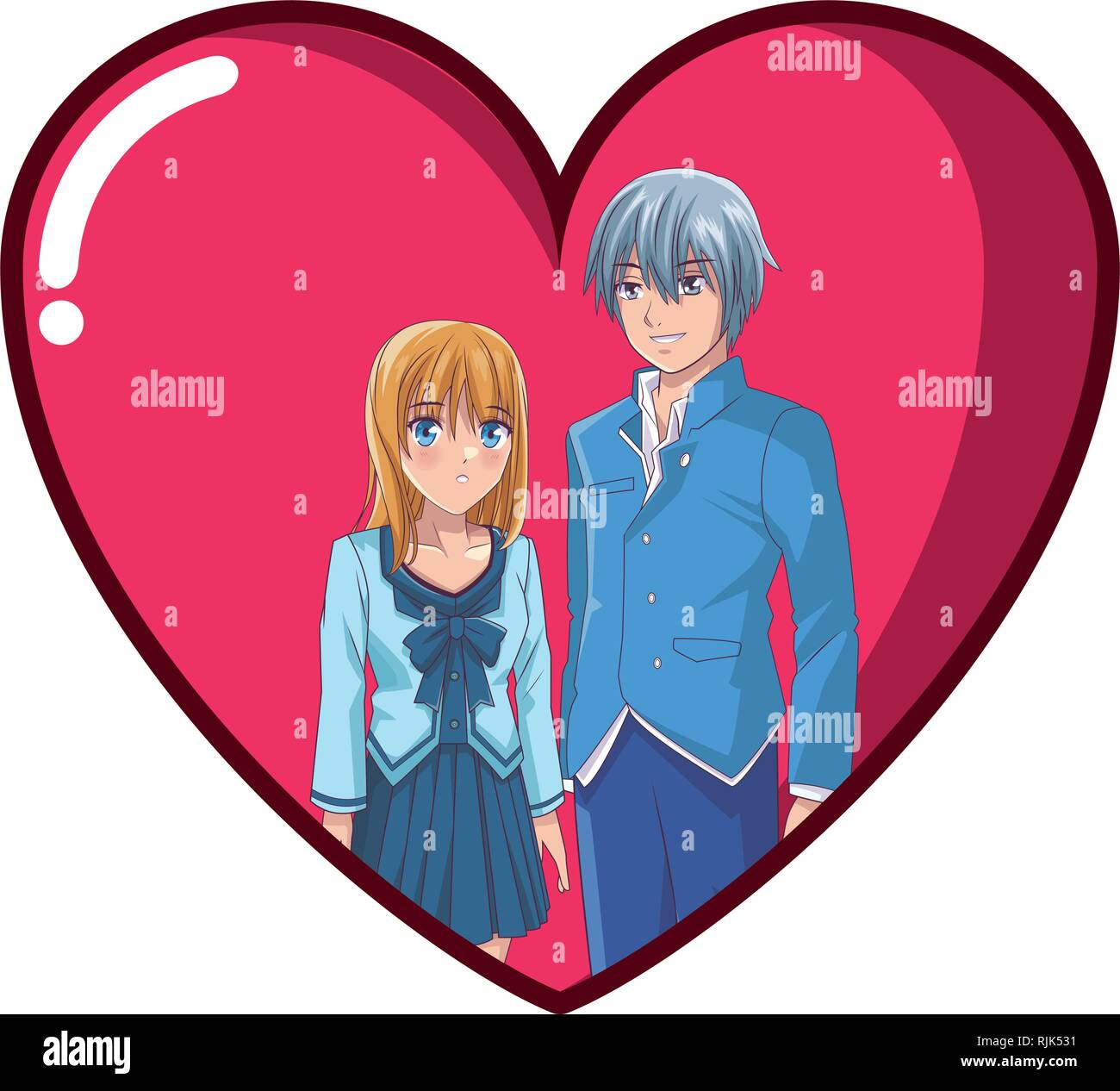Manga heart hi-res stock photography and images - Alamy