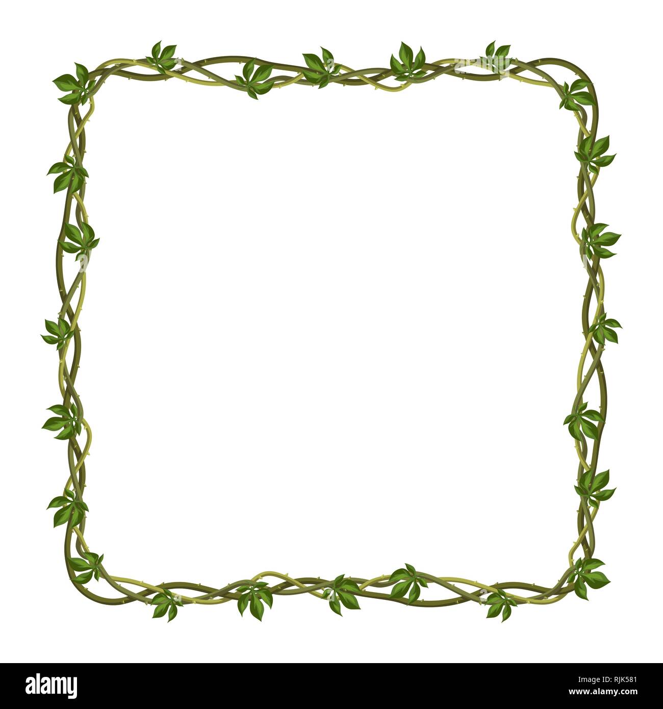 Twisted wild lianas branches frame Stock Vector Image & Art - Alamy