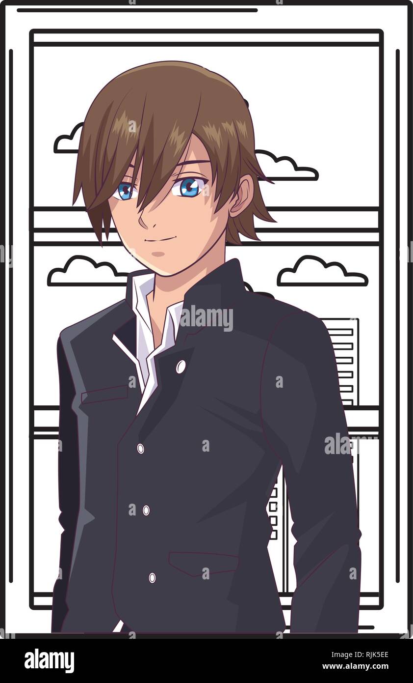 anime manga man Stock Vector Image & Art - Alamy