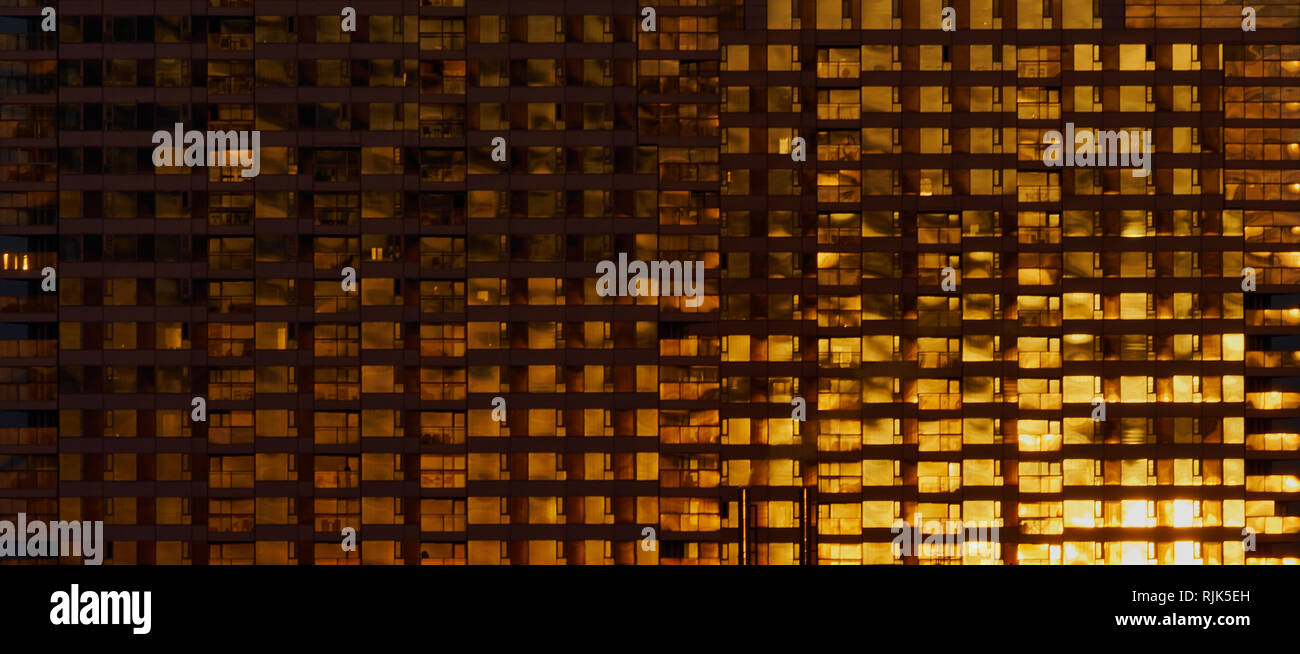 Windows and sunset reflection Stock Photo - Alamy