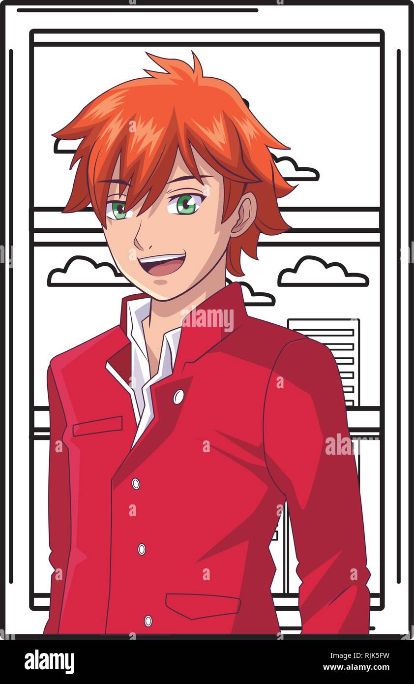 anime manga man Stock Vector Image & Art - Alamy