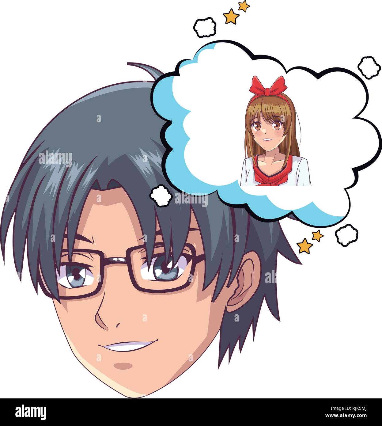 anime manga man Stock Vector Image & Art - Alamy