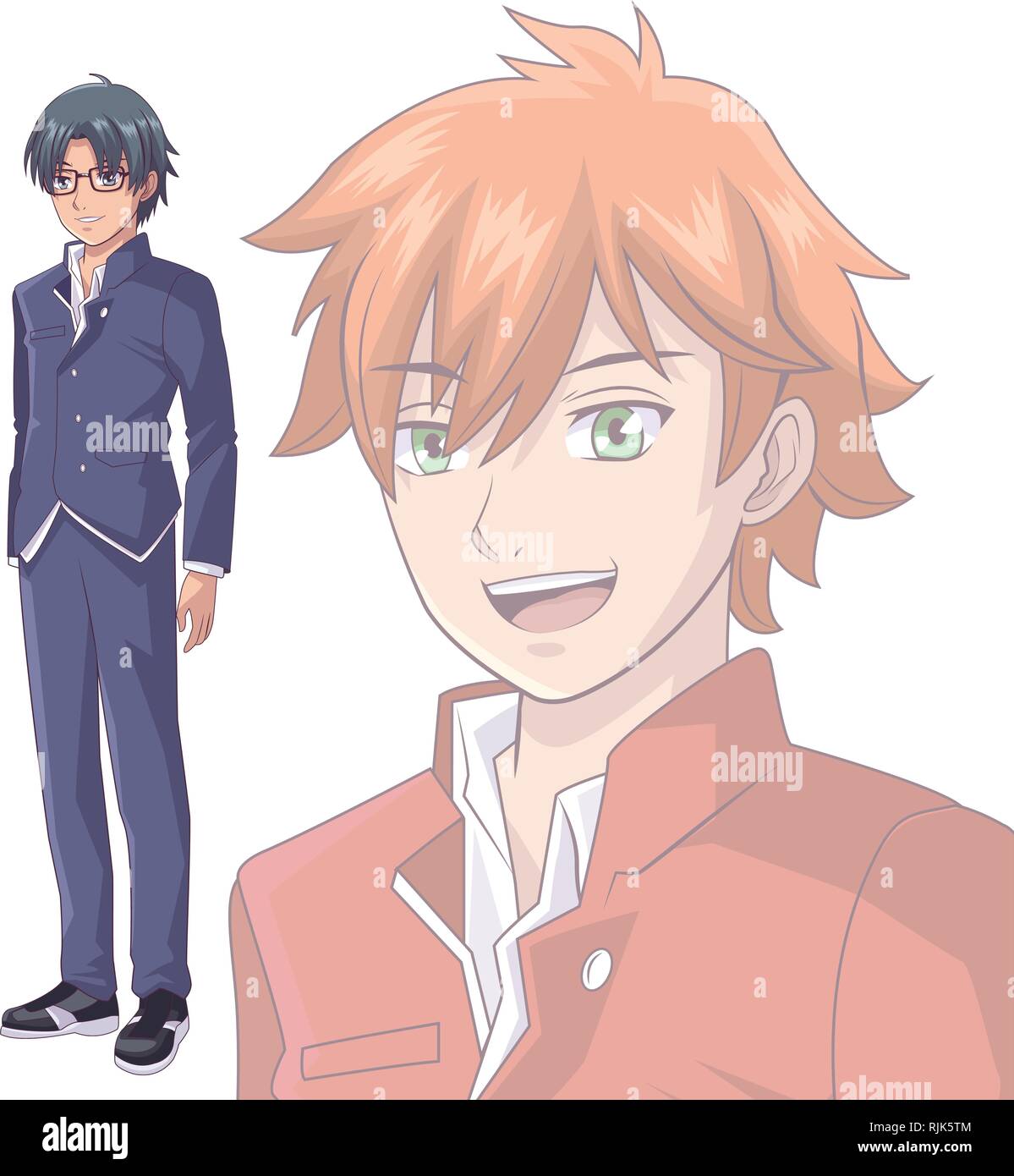 anime manga men Stock Vector Image & Art - Alamy