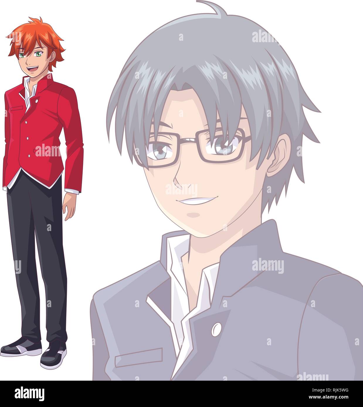 anime manga men Stock Vector Image & Art - Alamy