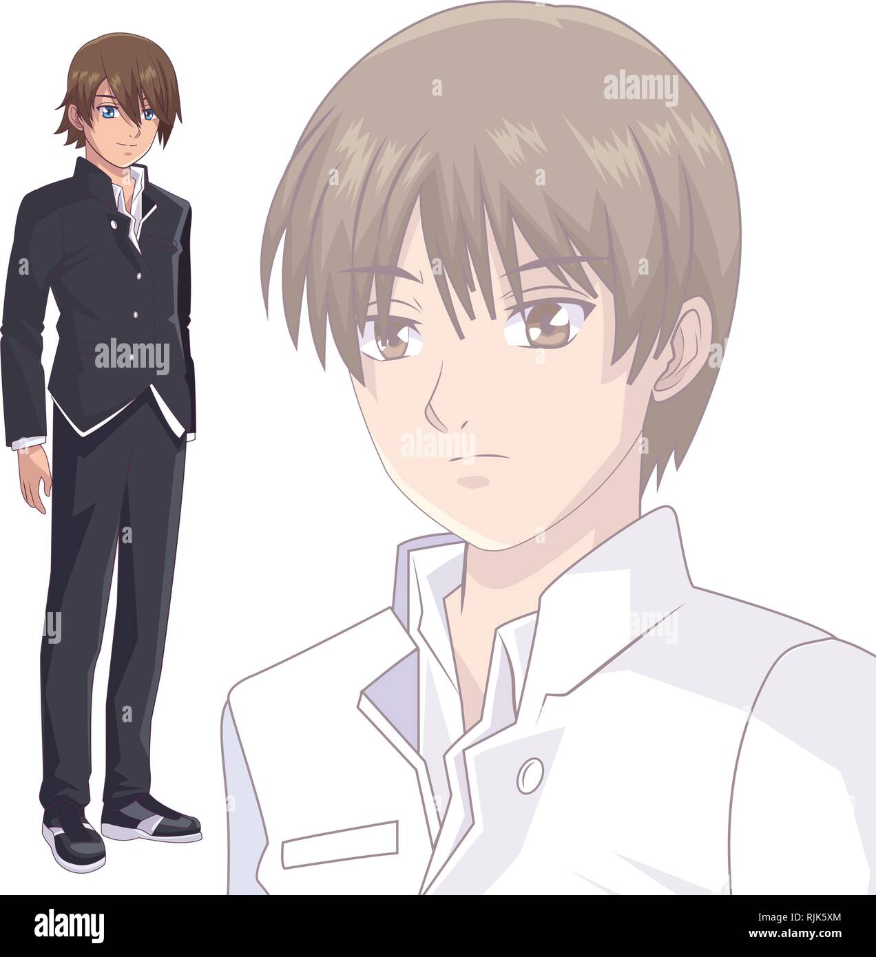 anime manga men Stock Vector Image & Art - Alamy