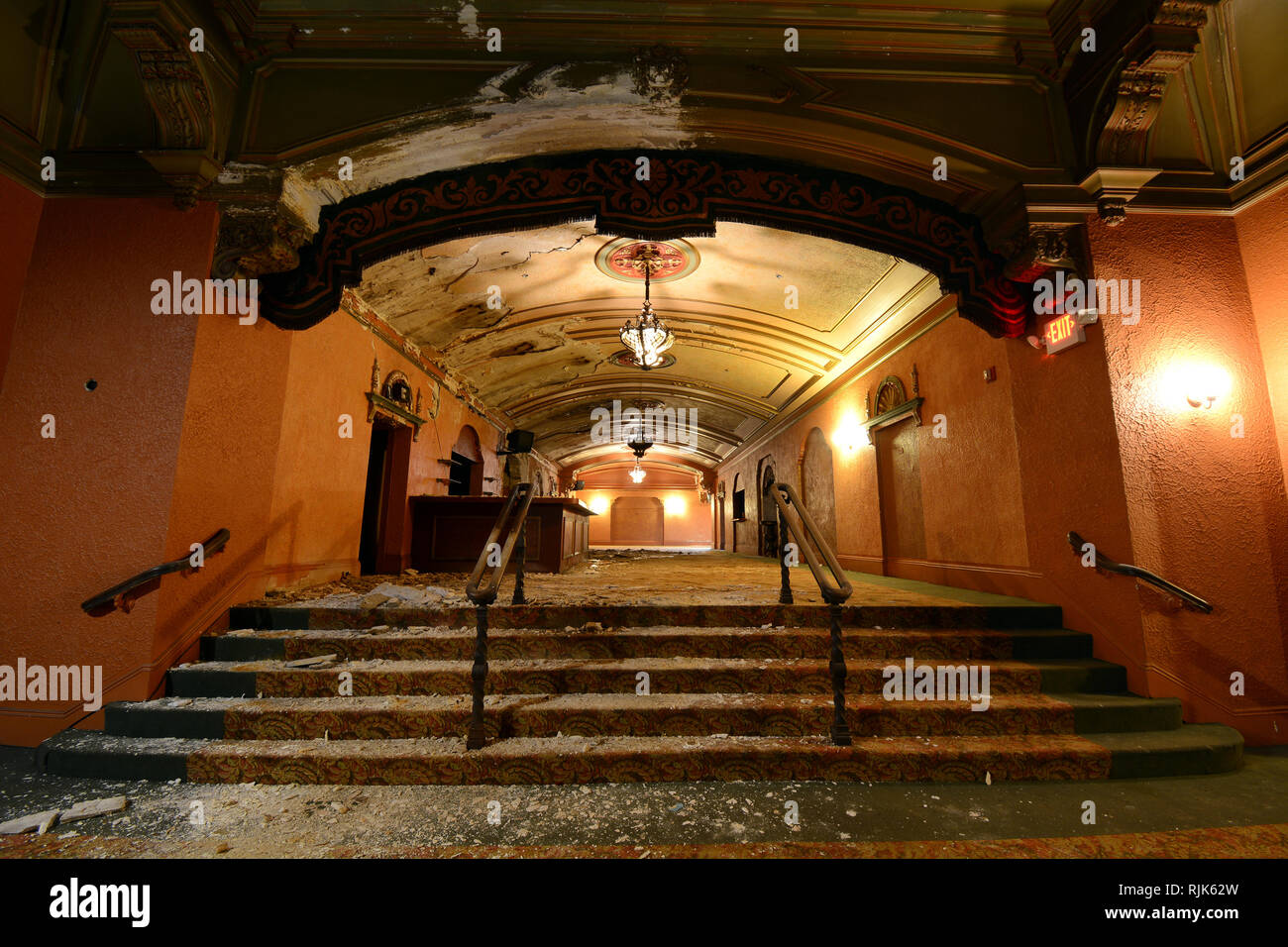 Balcony Hallway and Stairs In Paramount Theater at 1676 Main Street ...