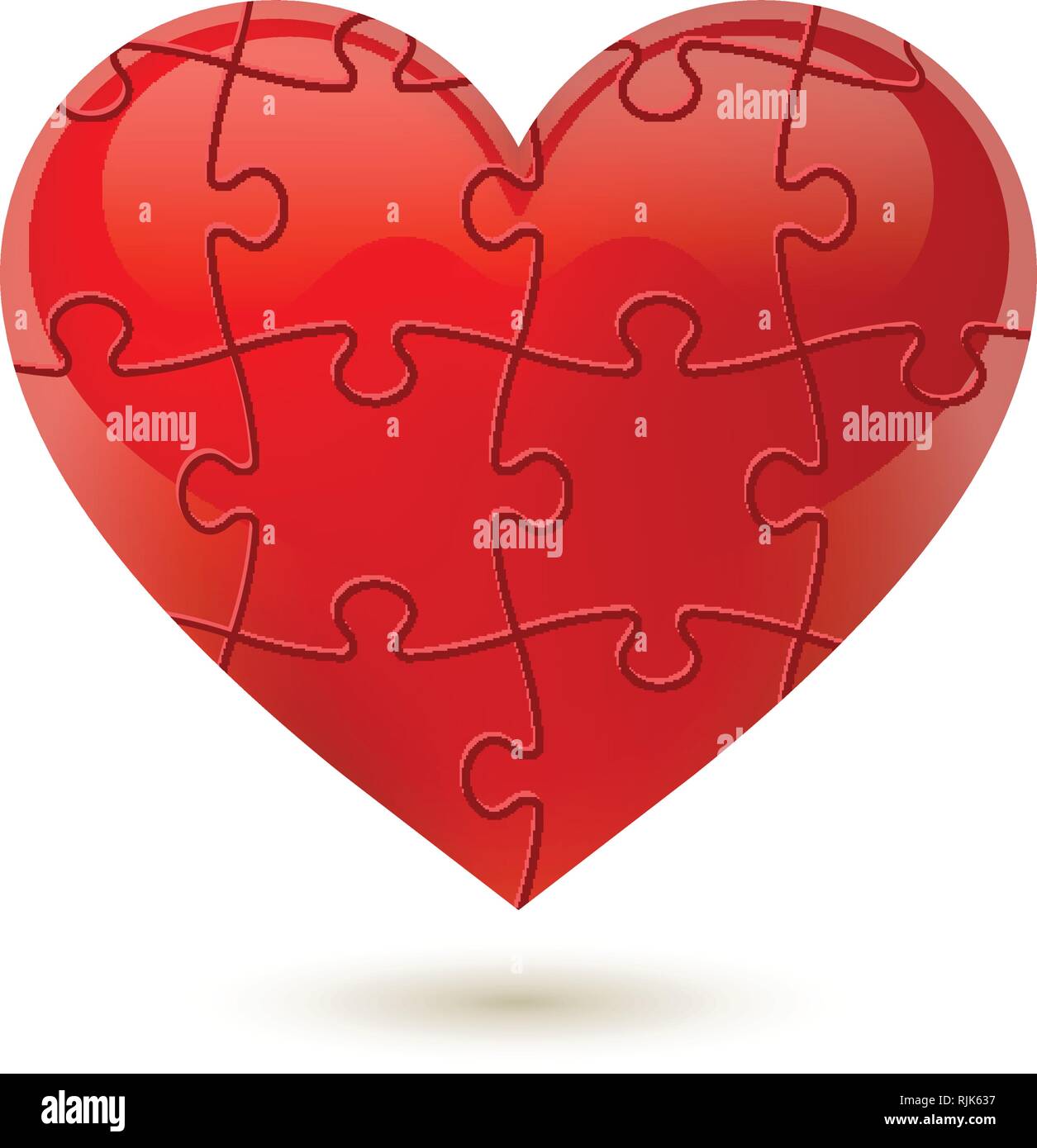 Puzzle heart. Vector illustration Stock Vector Image & Art - Alamy