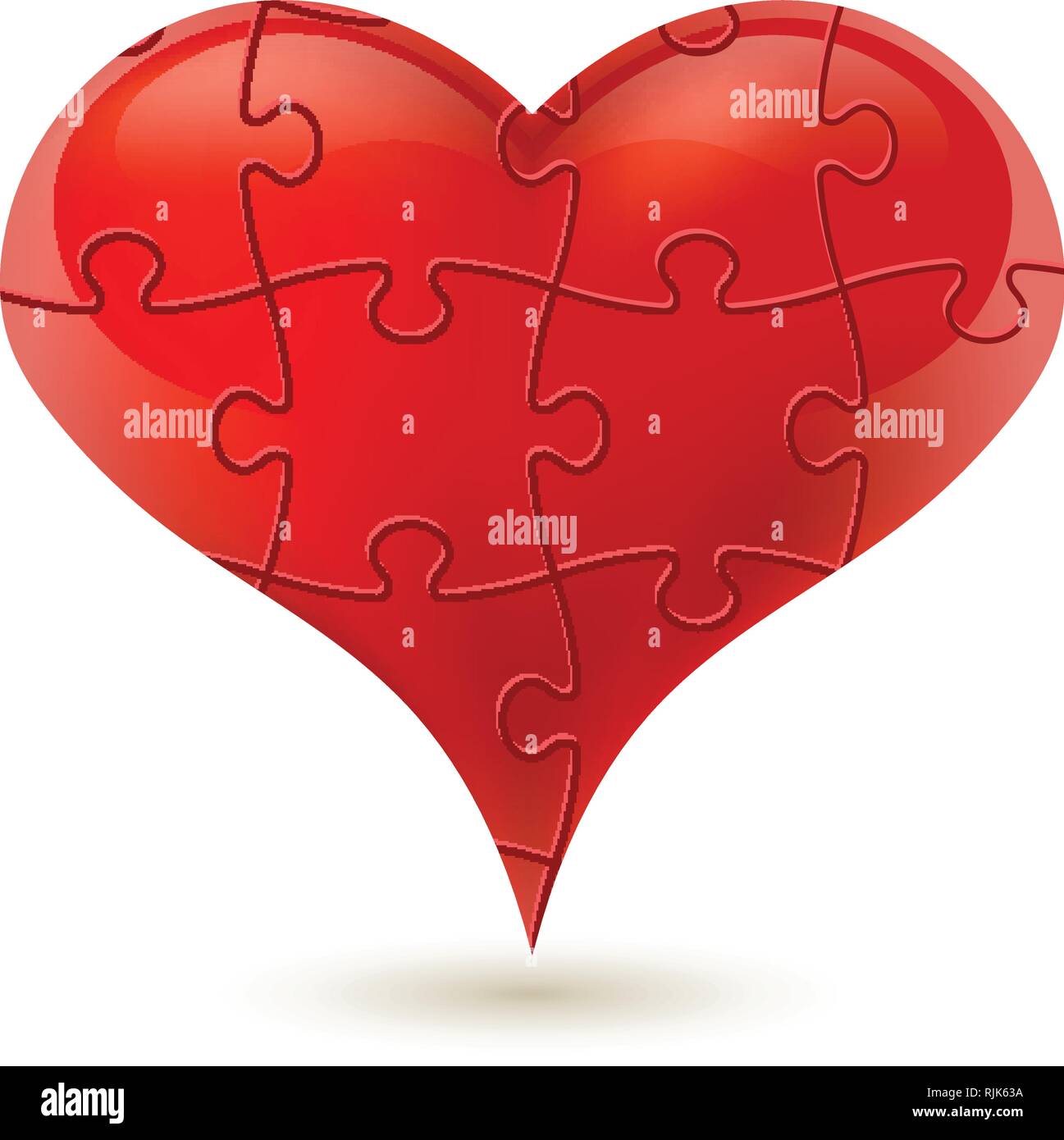 Puzzle heart. Vector illustration Stock Vector Image & Art - Alamy