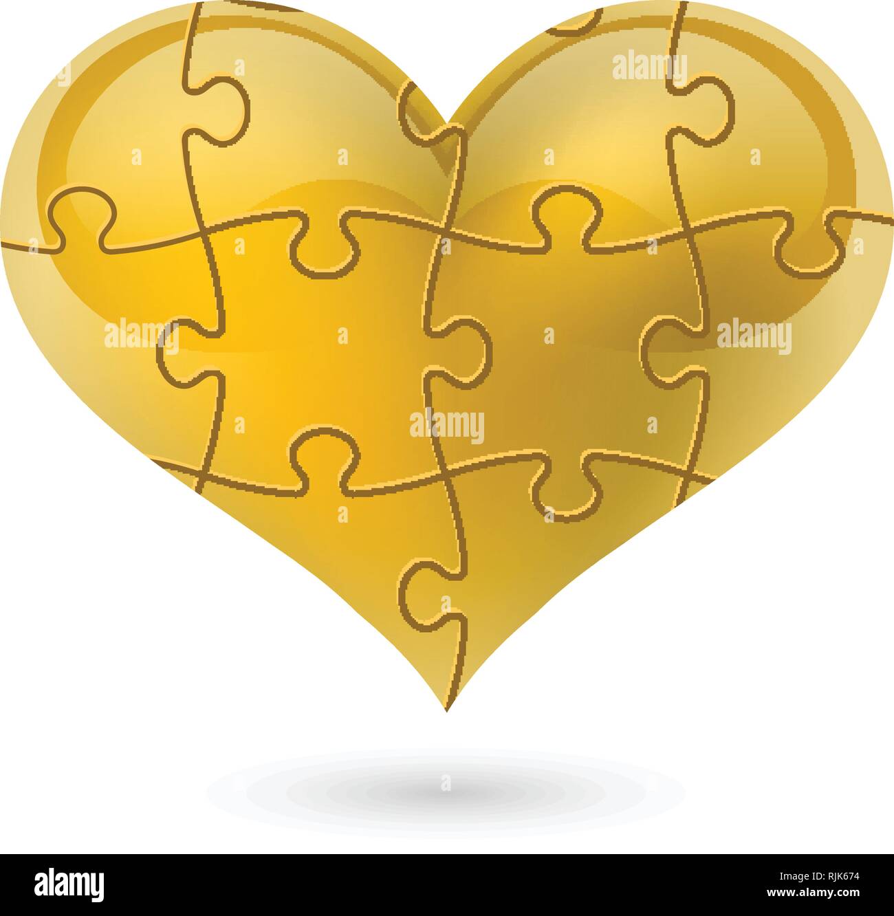 Puzzle heart. Vector illustration Stock Vector Image & Art - Alamy