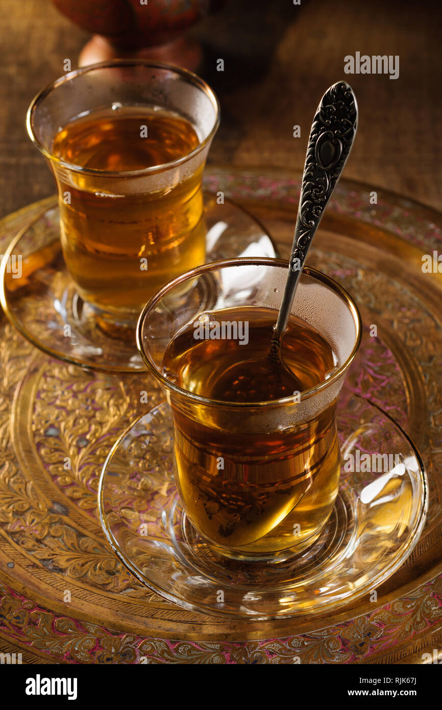 Turkish apple tea an apple flavoured beverage served in Turkish tea ...