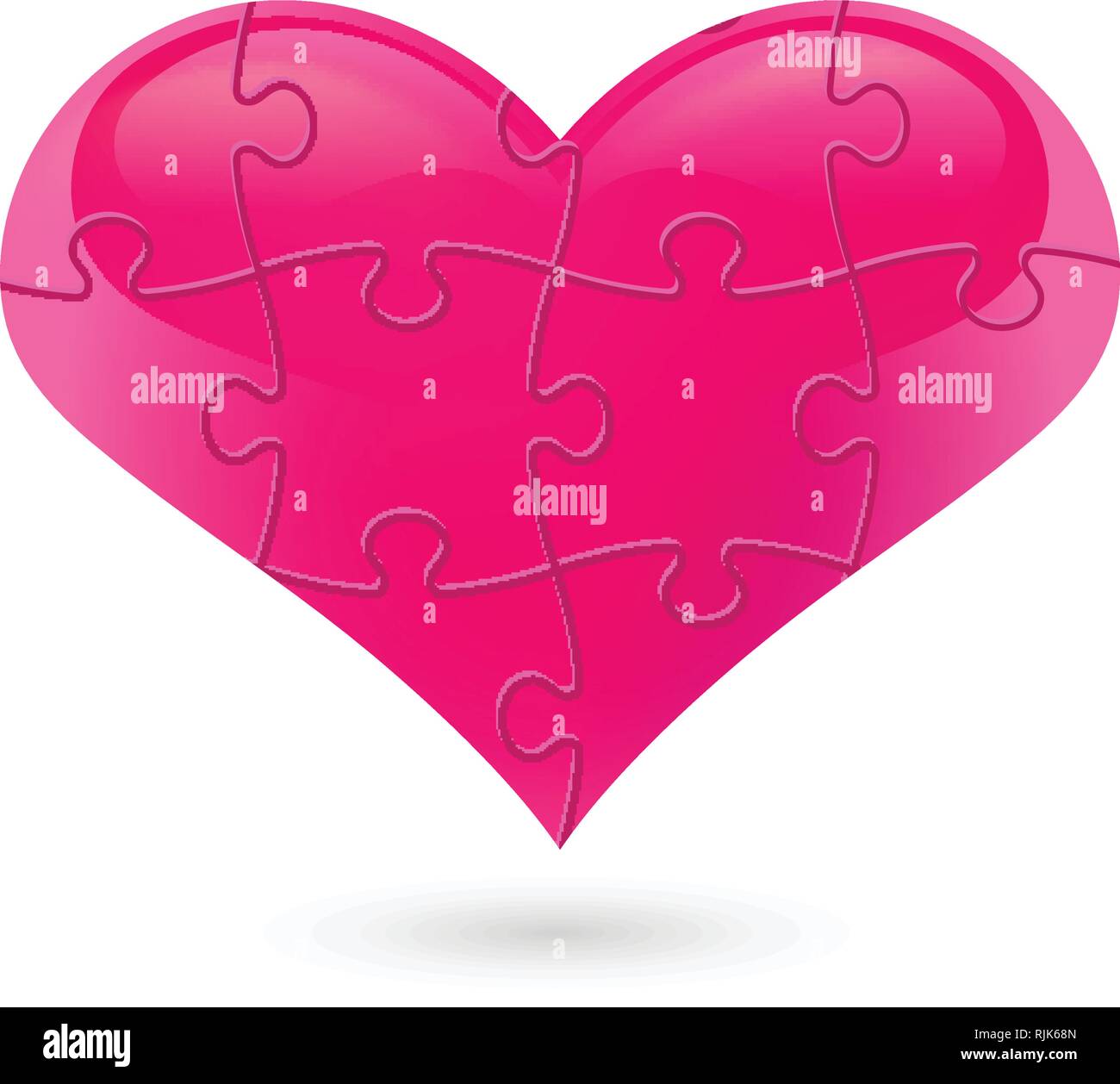 Puzzle heart. Vector illustration Stock Vector Image & Art - Alamy