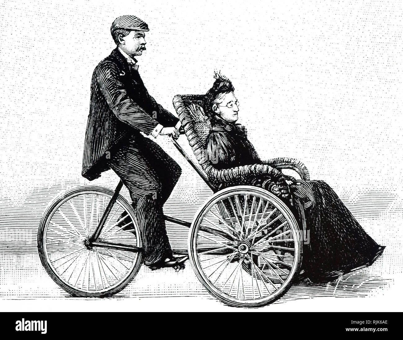 An engraving depicting a tricycle for transporting an invalid. Dated ...