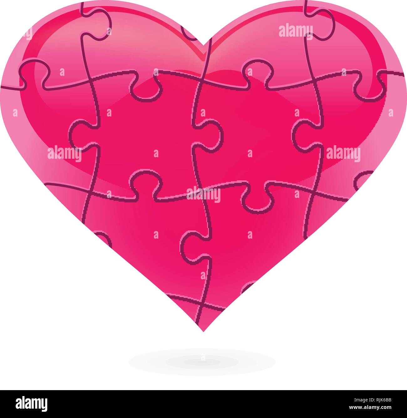 Puzzle heart. Vector illustration Stock Vector Image & Art - Alamy