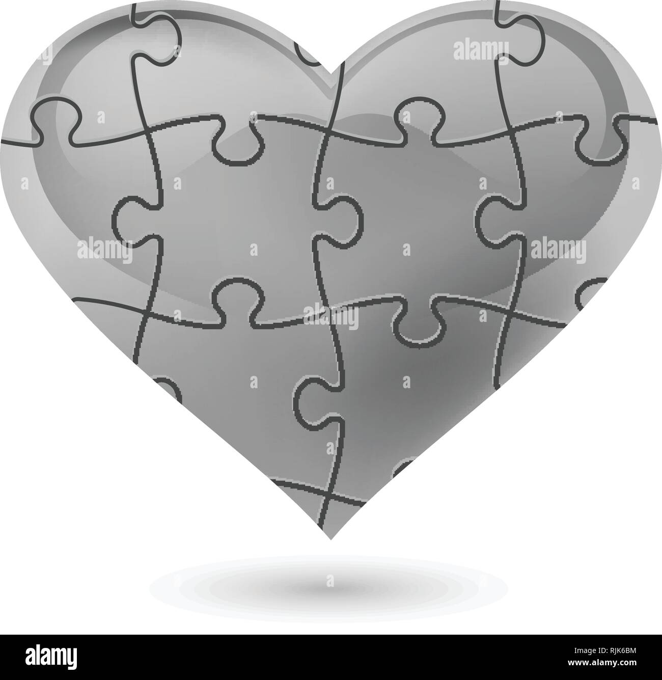 Puzzle heart. Vector illustration Stock Vector Image & Art - Alamy