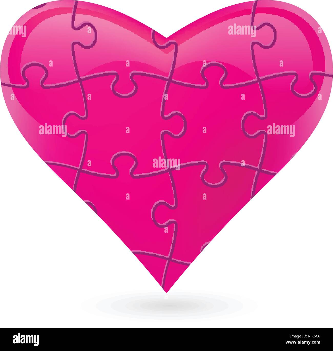 Puzzle heart. Vector illustration Stock Vector Image & Art - Alamy